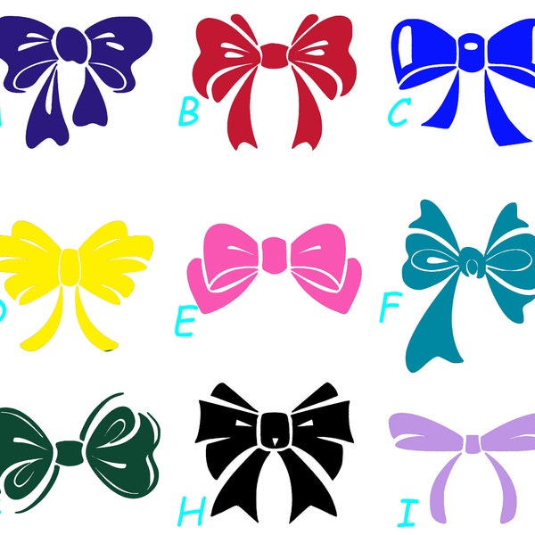 Bow Vinyl Decal - Etsy
