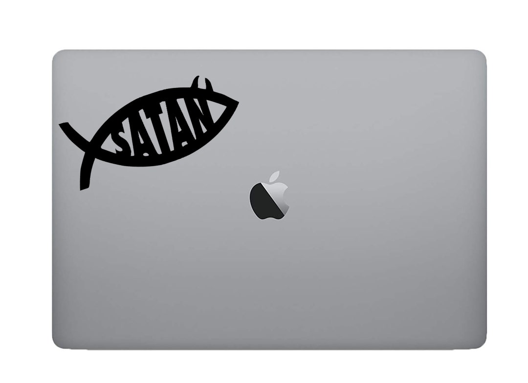 Satan Ichthys Symbol Vinyl Decal Sticker Free Delivery - Etsy