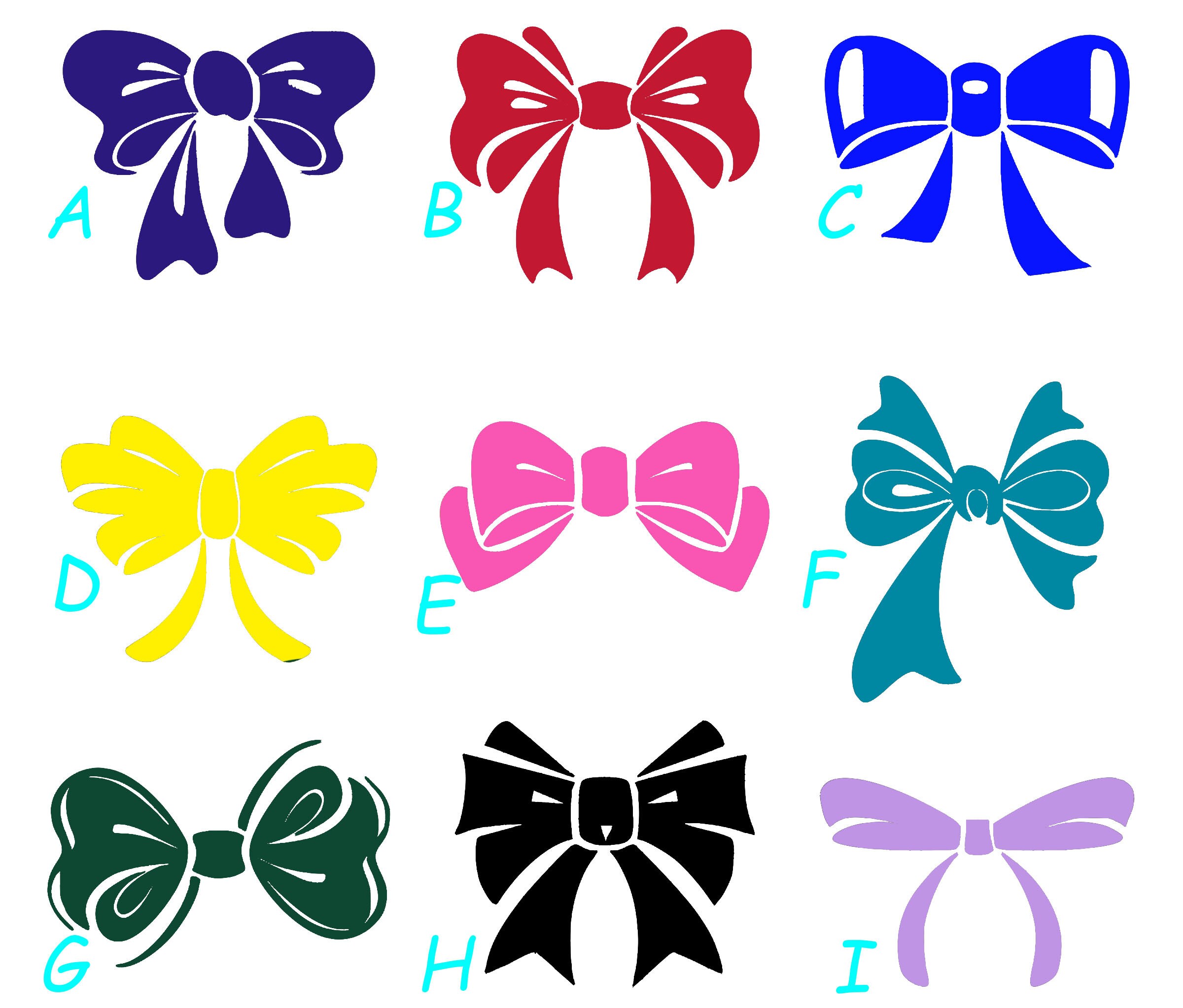 Bow Decal - One Vinyl Decal Sticker - Free Delivery! - Etsy