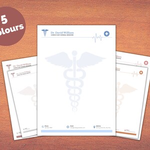 Doctor Letterhead, Printable Letterhead, Custom Letterhead, Custom ...