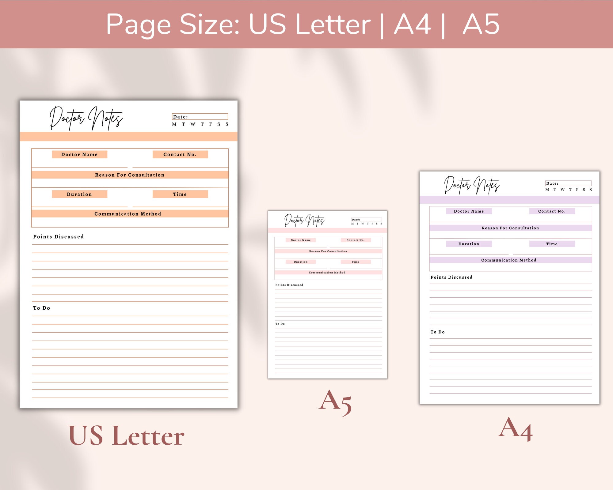 Doctor Notes Template Medical Template Doctor Notes School - Etsy