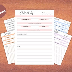 Doctor Notes Template Medical Template Doctor Notes School - Etsy