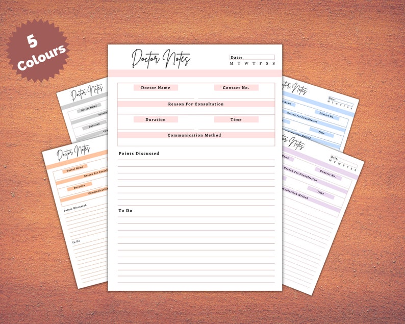 Doctor Notes Template Medical Template Doctor Notes School - Etsy