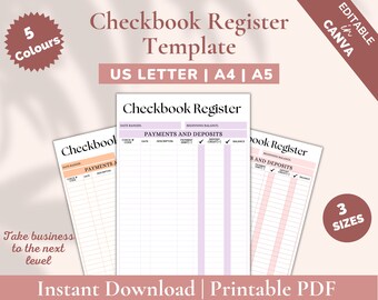 Checkbook Balance Log - Etsy