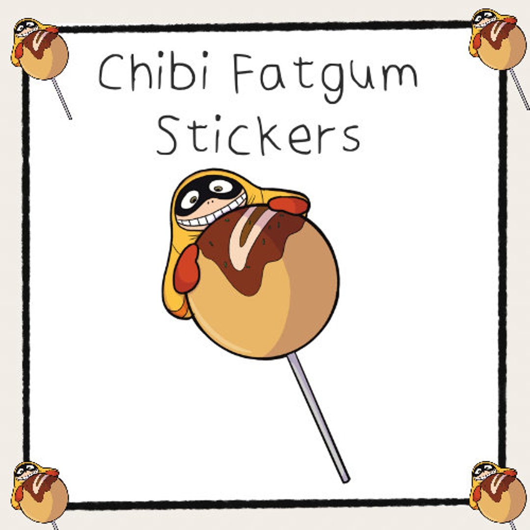 Chibi Fatgum With Takoyaki Paper Sticker MHA My Hero Academia Taishiro ...