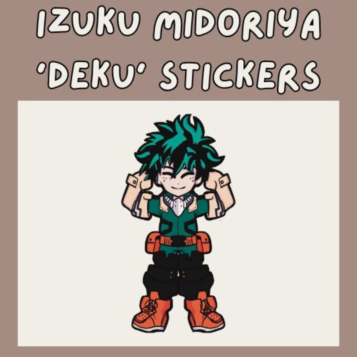 Izuku Midoriya Deku Paper Stickers My Hero Academia Anime Fan Art Manga ...