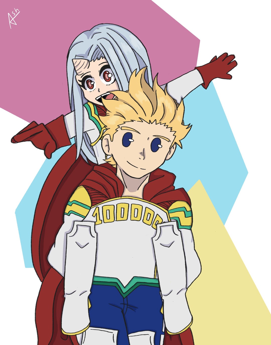 Mirio and Eri Anime Fan Art Digital Print My Hero Academia Poster Gift ...