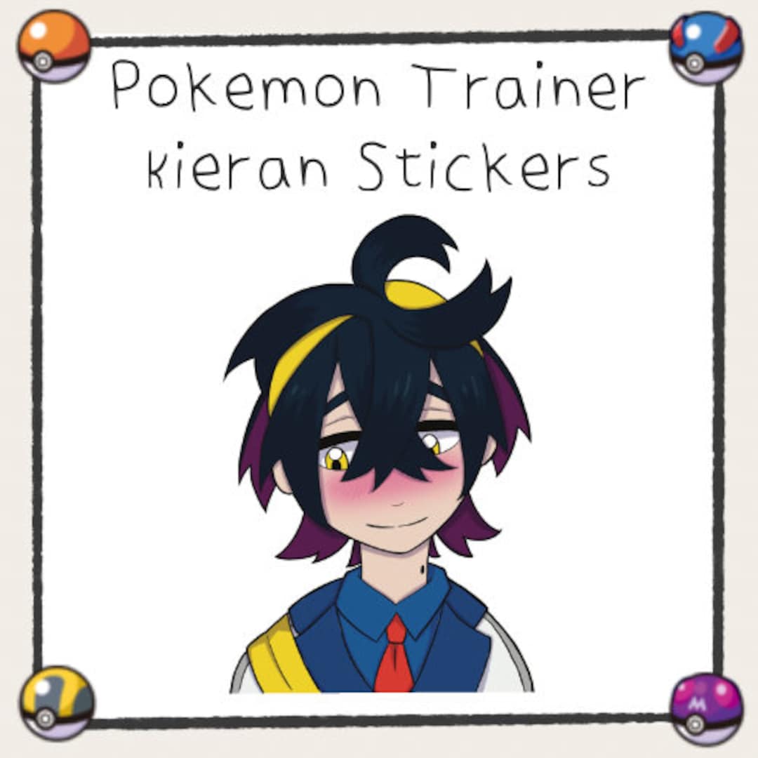 Pokemon Trainer Kieran Paper Sticker Scarlet and Violet Teal Mask DLC ...