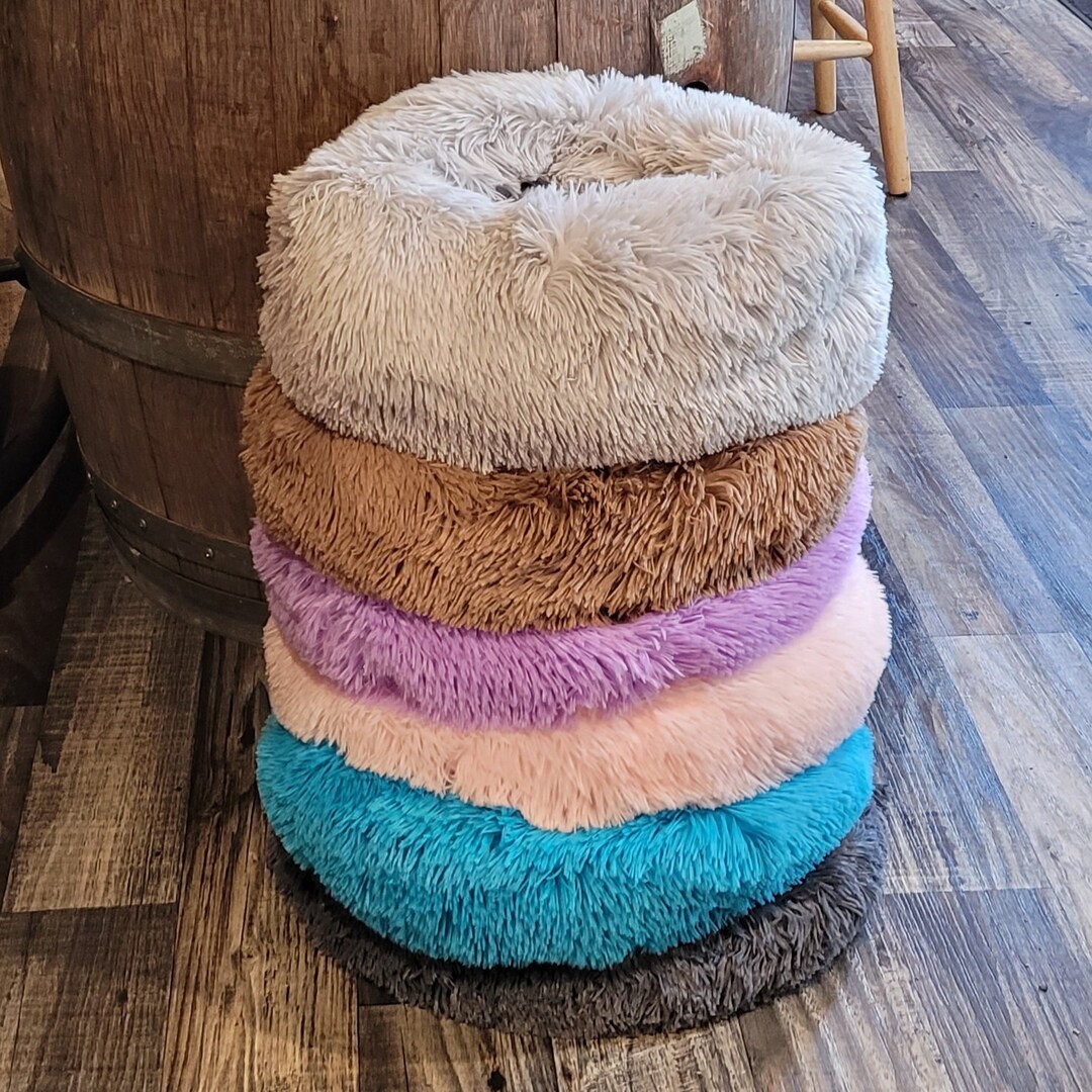 Calming Pet Bed, Donut Shaped Bed, Best Dog Bed, Cat Bedding, Small Pet ...