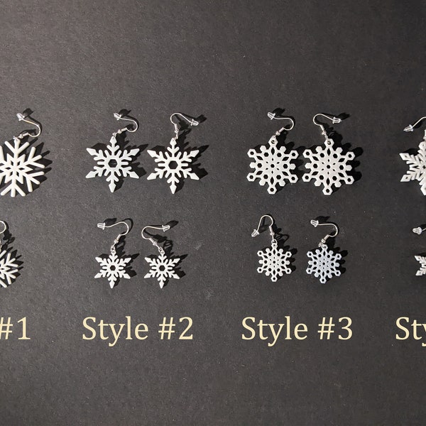 Snowflake Earrings - Etsy