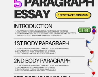 5 Paragraph Essay Anchor Chart - Etsy