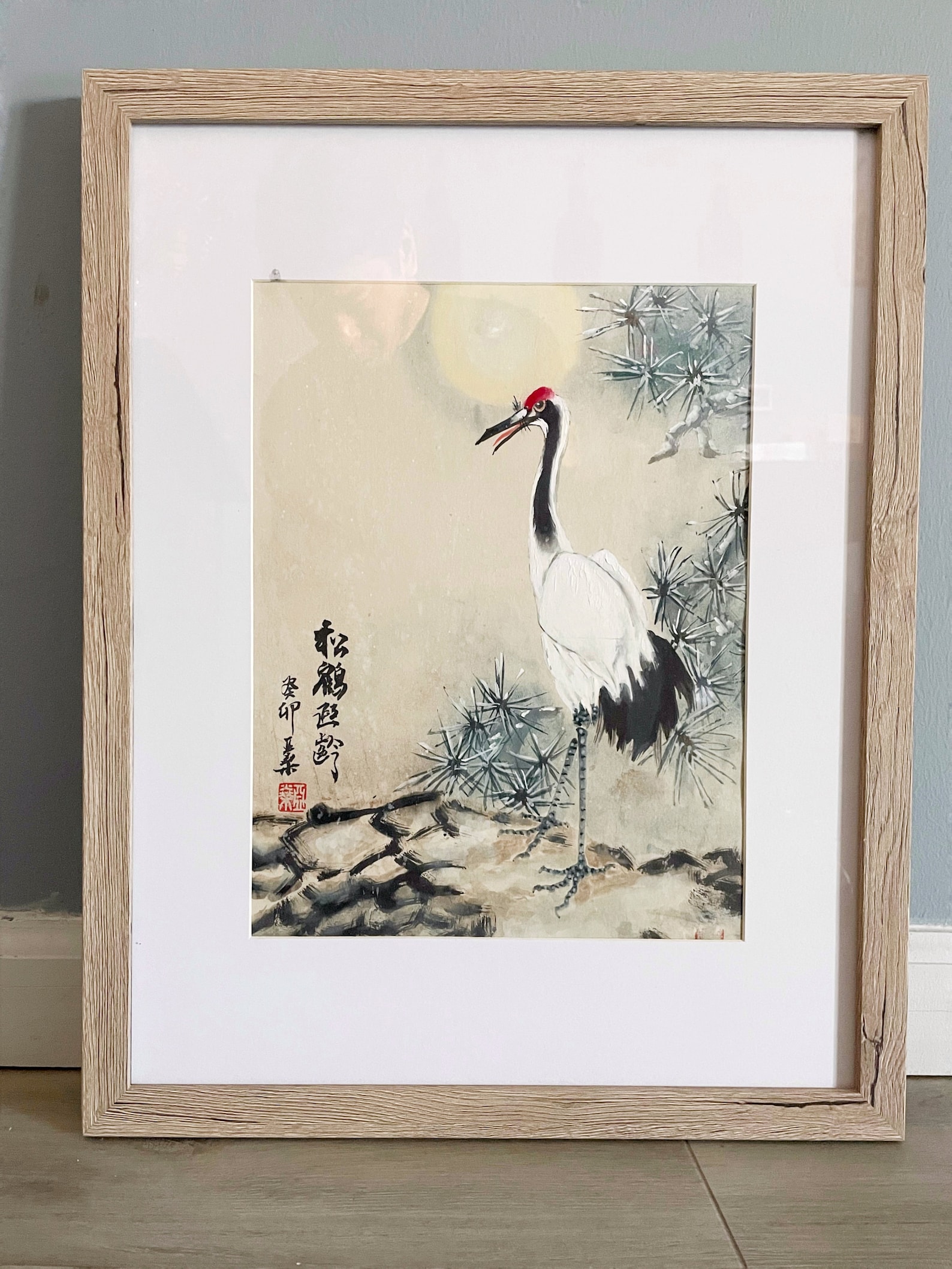 Chinese Painting --pine Trees and Cranes. Chinese Ink Painting. the Art ...
