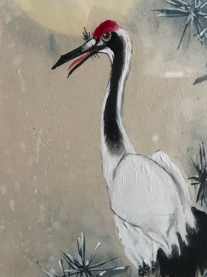 Chinese Painting --pine Trees and Cranes. Chinese Ink Painting. the Art ...