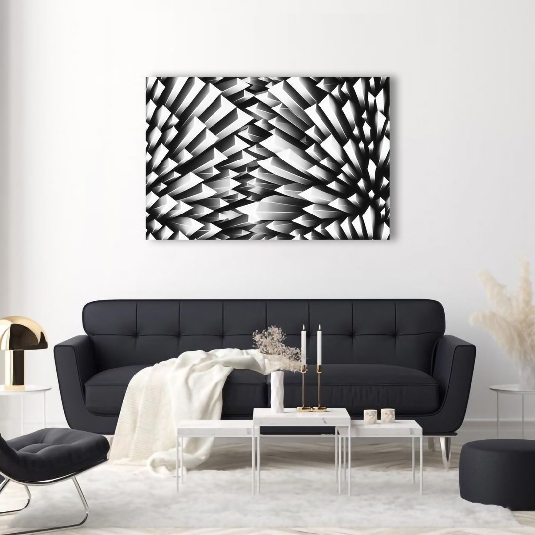 Abstract Shapes With Sharp Edges - Canvas Art - Ready to Hang - Etsy