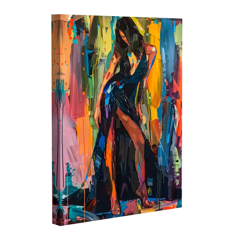 Abstract Painting of a Glamorous Woman #1 - Canvas Art - Ready to Hang ...