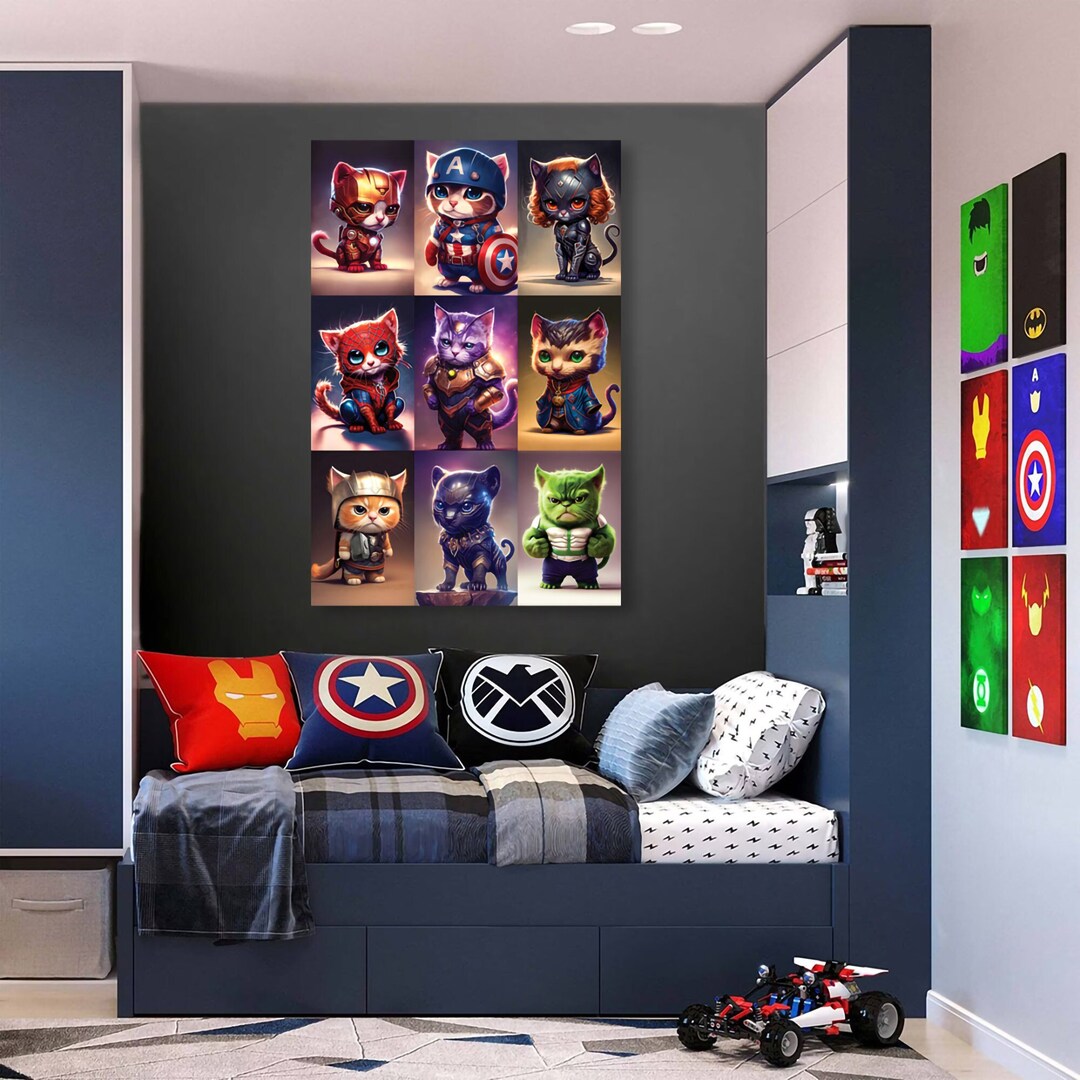 Avenger Cats - Canvas Art - Ready to Hang - Etsy
