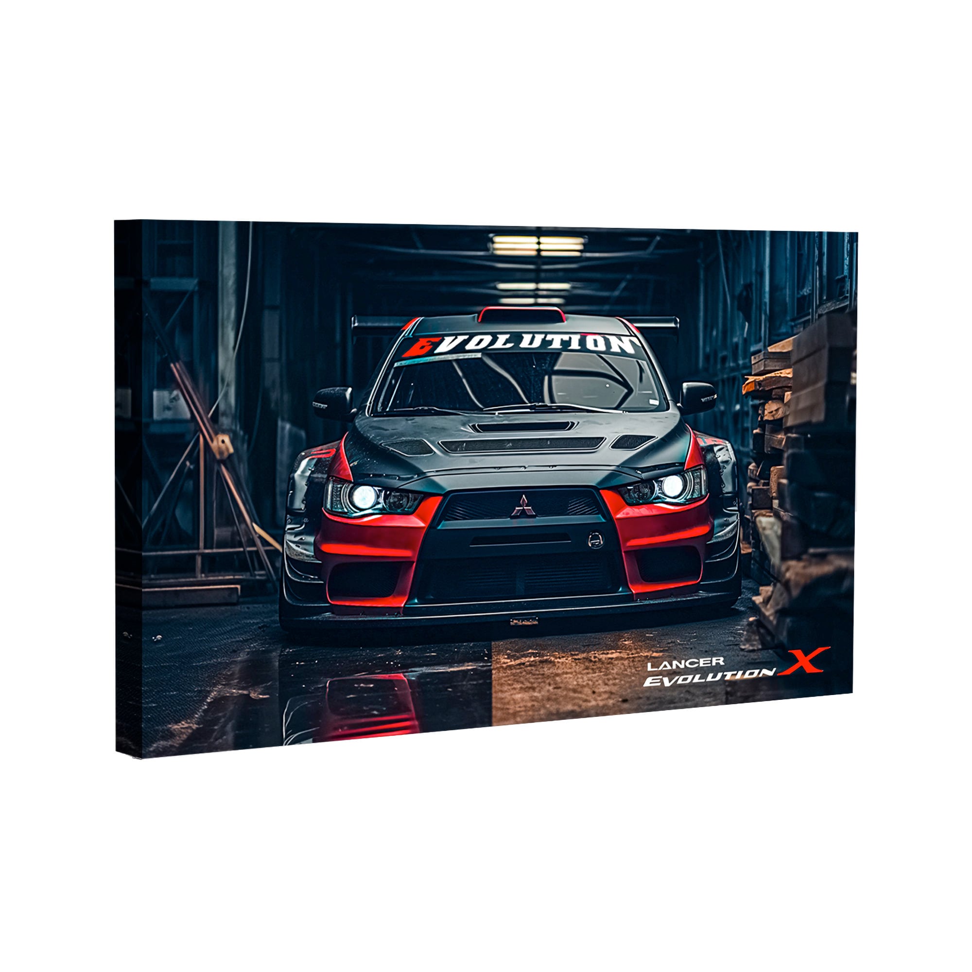 Lancer Evolution X With Widebody - Canvas Art - Ready to Hang - Etsy