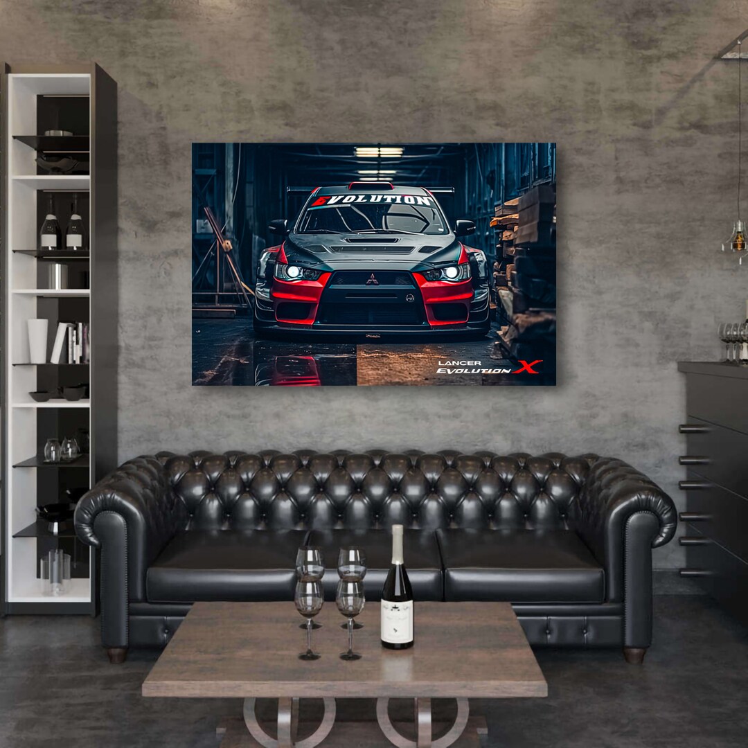 Lancer Evolution X With Widebody - Canvas Art - Ready to Hang - Etsy