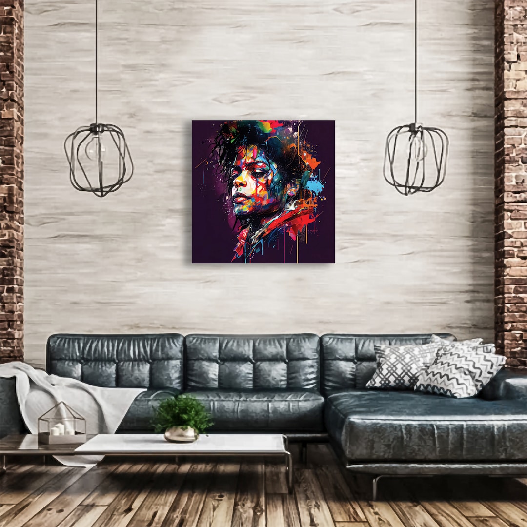 Michael Jackson Abstract Graffiti Art #1 - Canvas Art - Ready to Hang ...