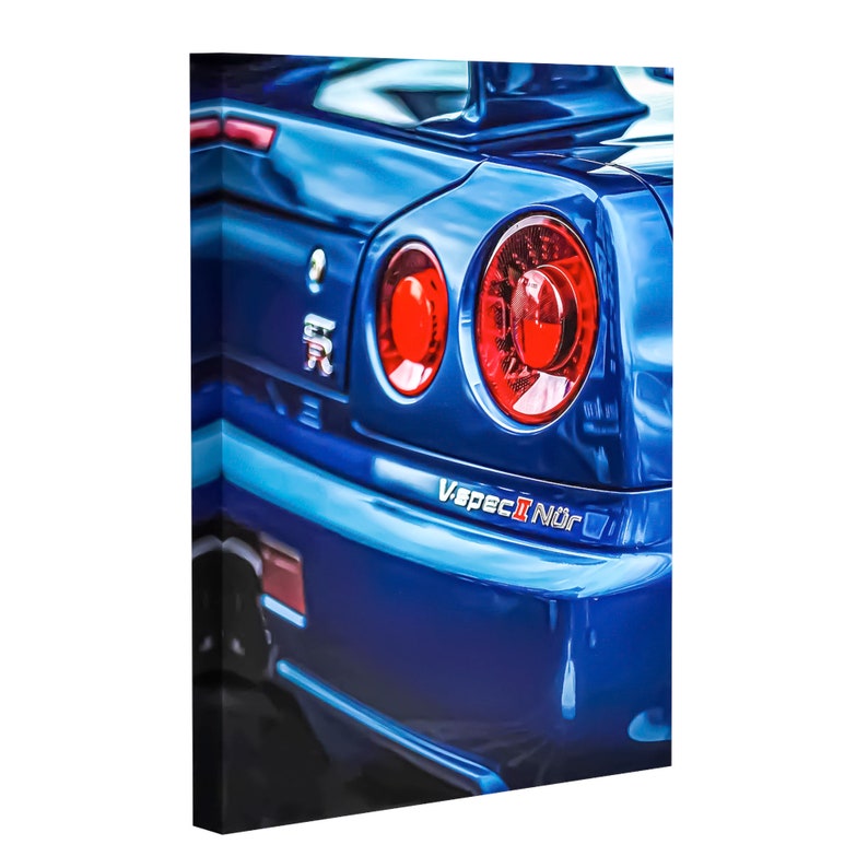 Skyline GTR R34 Tail Light - Canvas Art - Ready to Hang - Etsy
