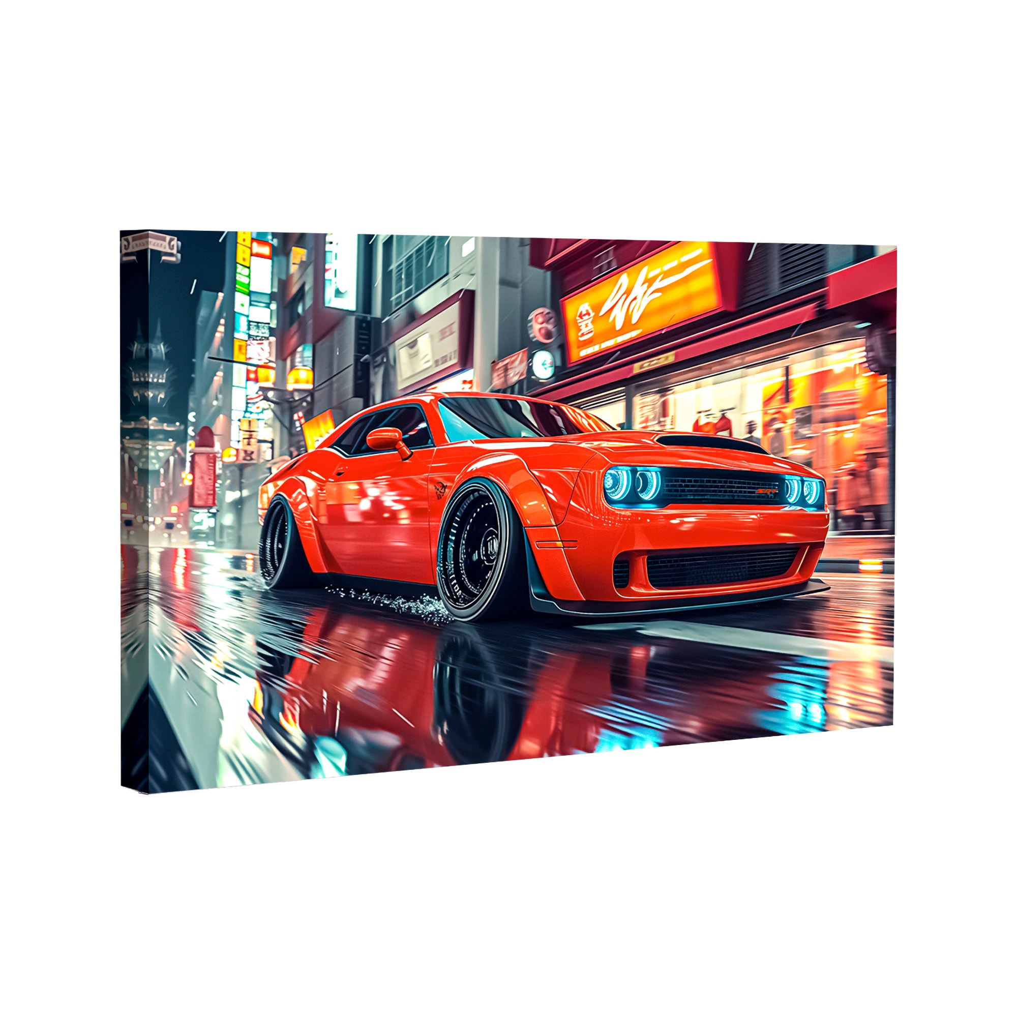 Red Challenger SRT Demon in Motion - Canvas Art - Ready to Hang - Etsy