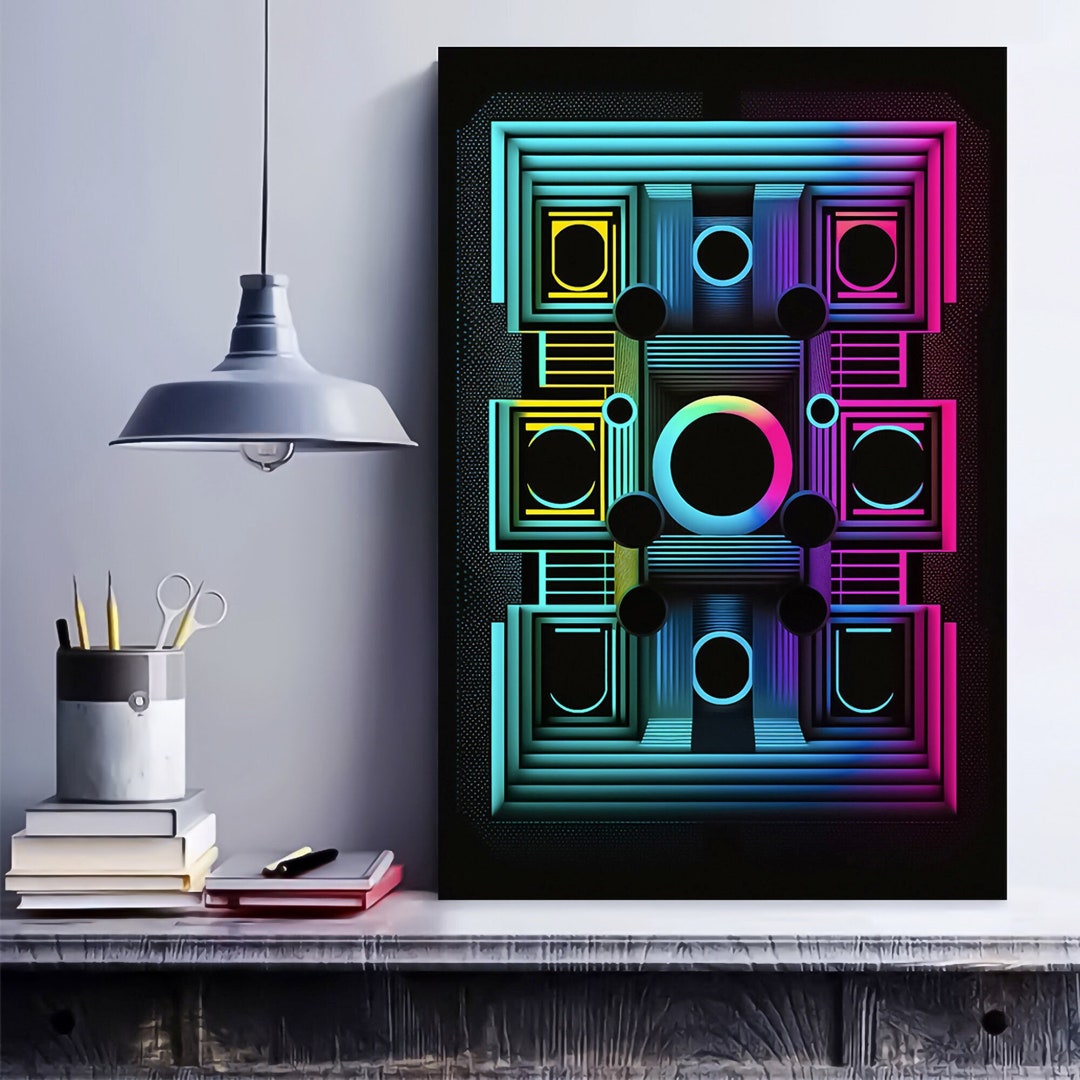 Abstract Minimalism Squares and Circles - Canvas Art - Ready to Hang - Etsy