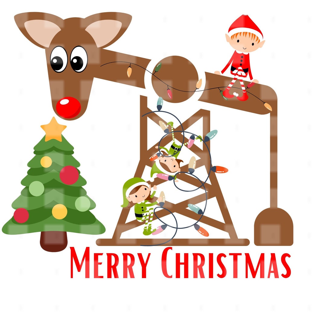 Merry Christmas Elf Oil Pump for Sublimation, DTF, Clipart and More - Etsy
