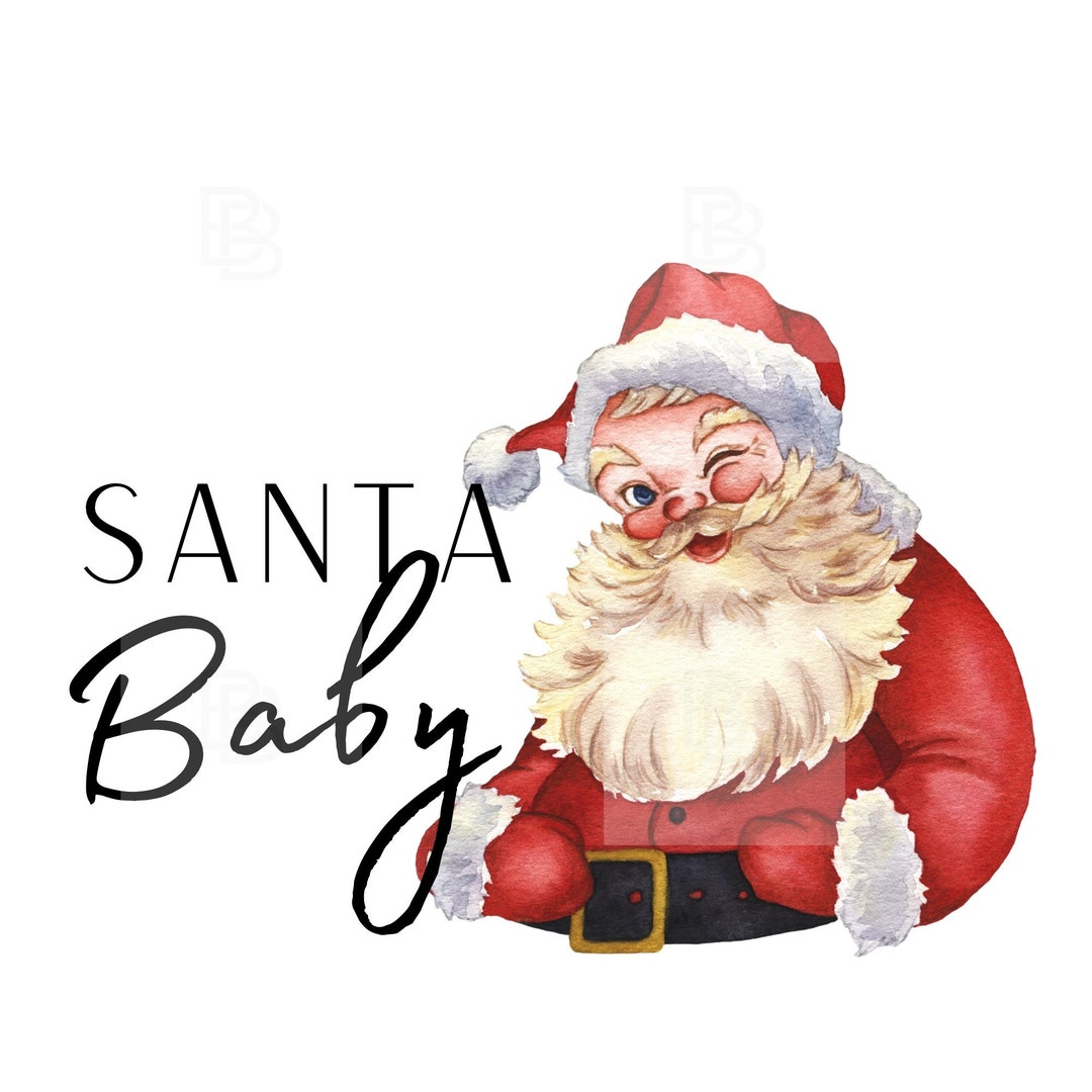 Santa Baby Vintage Santa for Sublimation, DTF, Clipart and More - Etsy