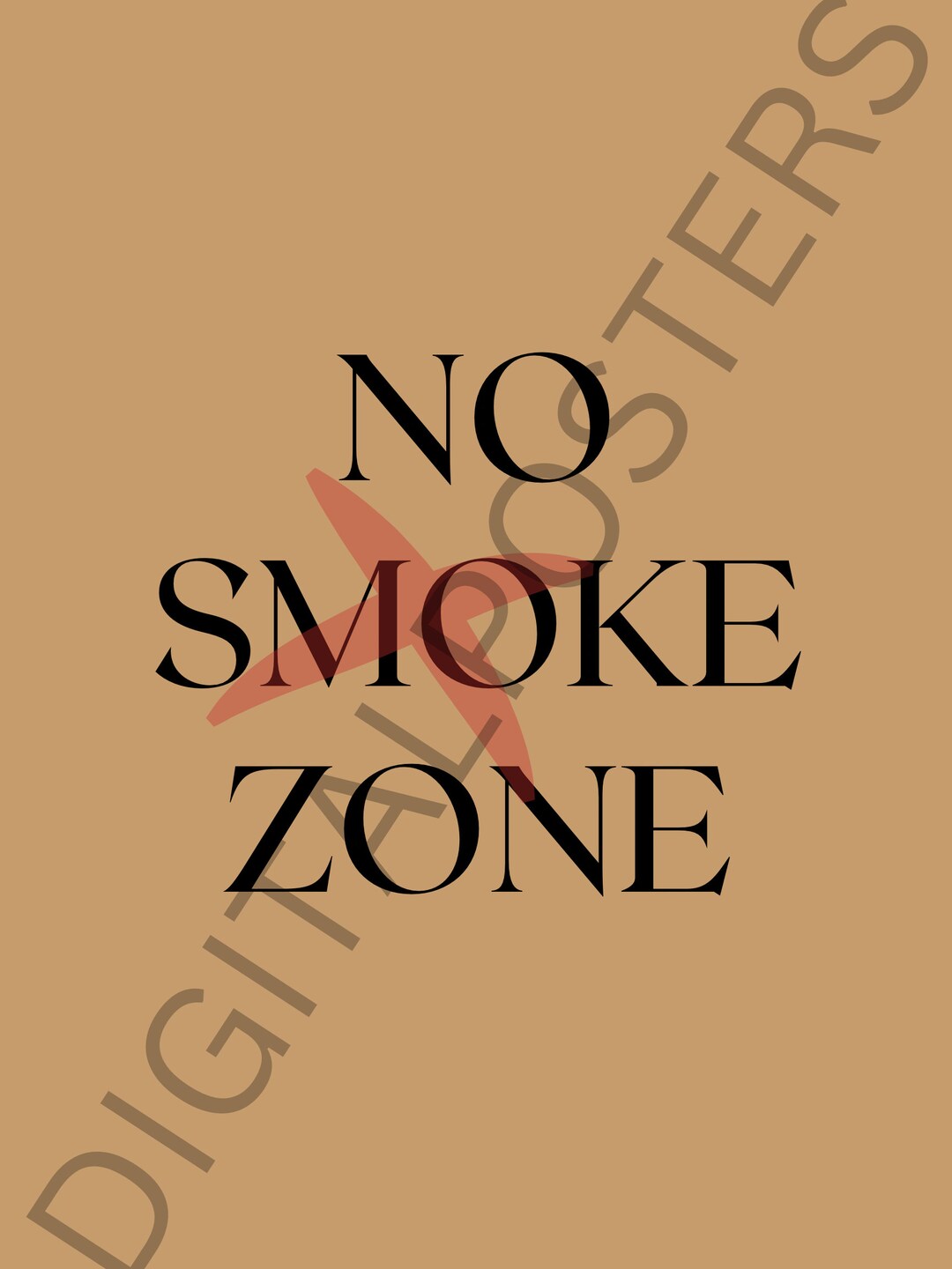 Digital No Smoke Zone Restaurant Poster Digital Download - Etsy