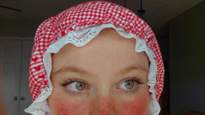 Vintage Valentine Bonnet adults - Etsy