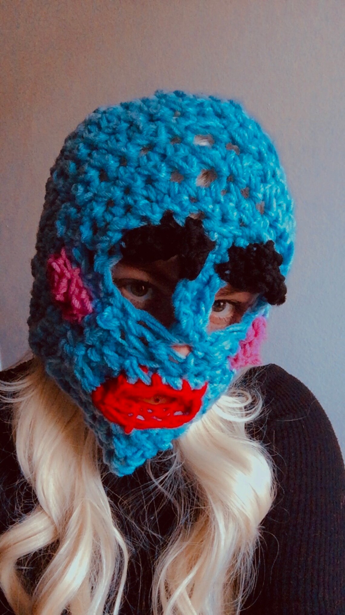 Weird Crochet Balaclava wearable Art - Etsy
