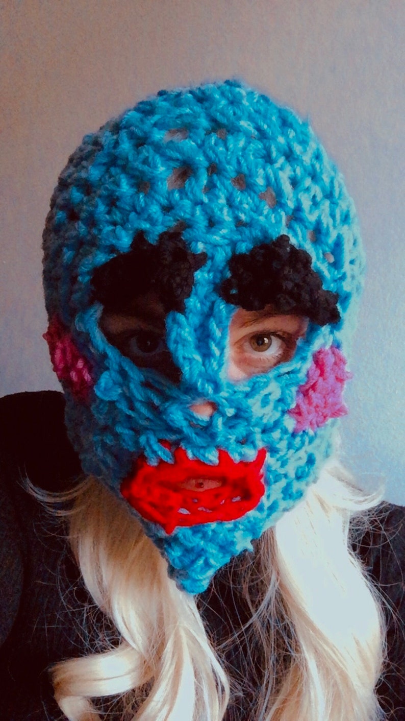 Weird Crochet Balaclava wearable Art - Etsy