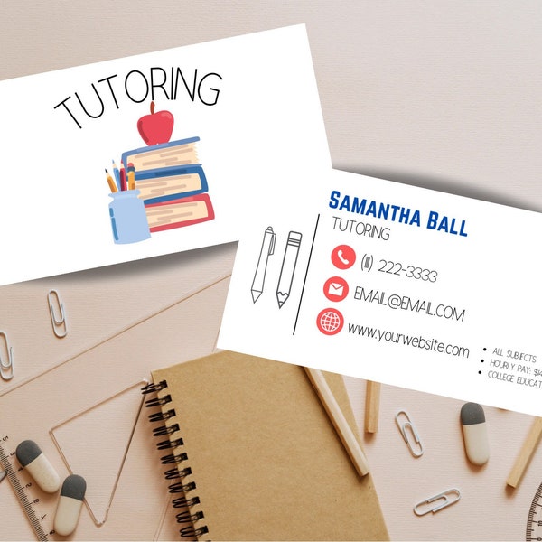 Tutor Business Card - Etsy