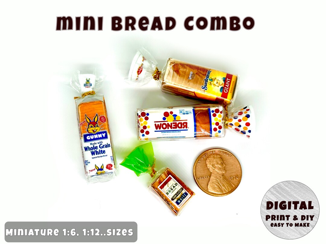 Mini BREAD Combo Template (1:6, 12), Instant Download Printable ...
