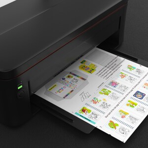 Miniature Coloring Set - Box & Book With Real Pages (1:6, 12 ...