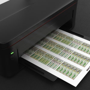 Mini Money US Dollars Bills Play Money Template (1:6/ 12..), Instant ...