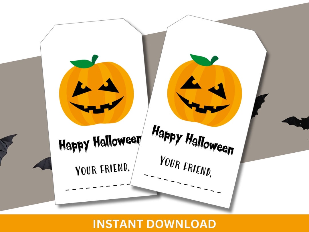 Printable Halloween Tags Halloween Favor Tags Halloween - Etsy