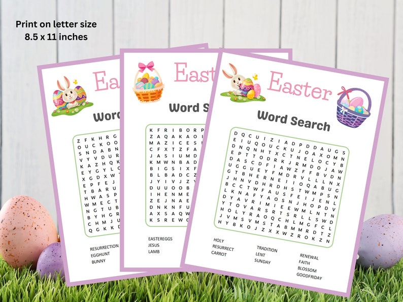Easter Word Search, Printable Easter Game, Easter Activity for Kids and ...