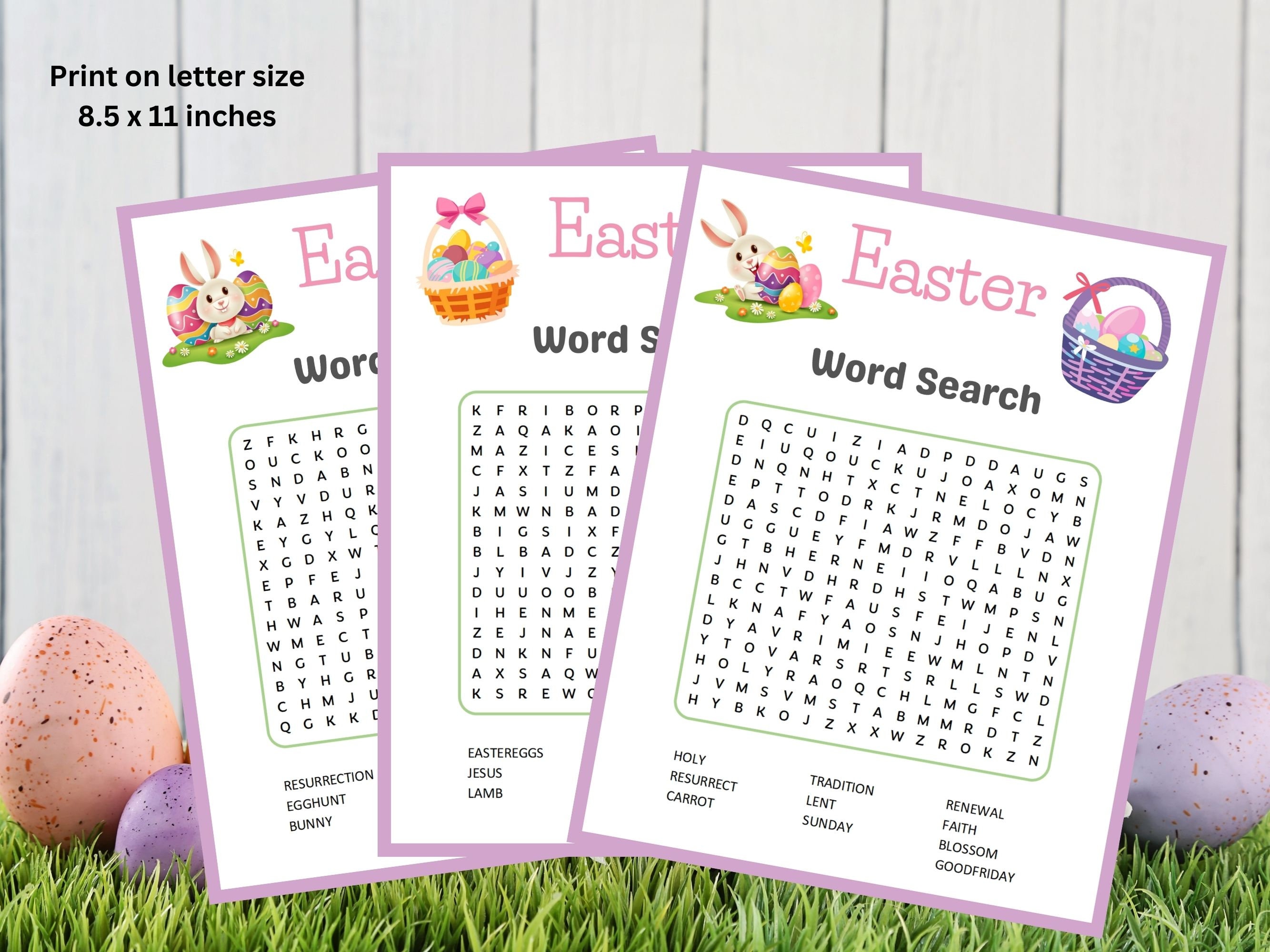 Easter Word Search, Printable Easter Game, Easter Activity for Kids and ...