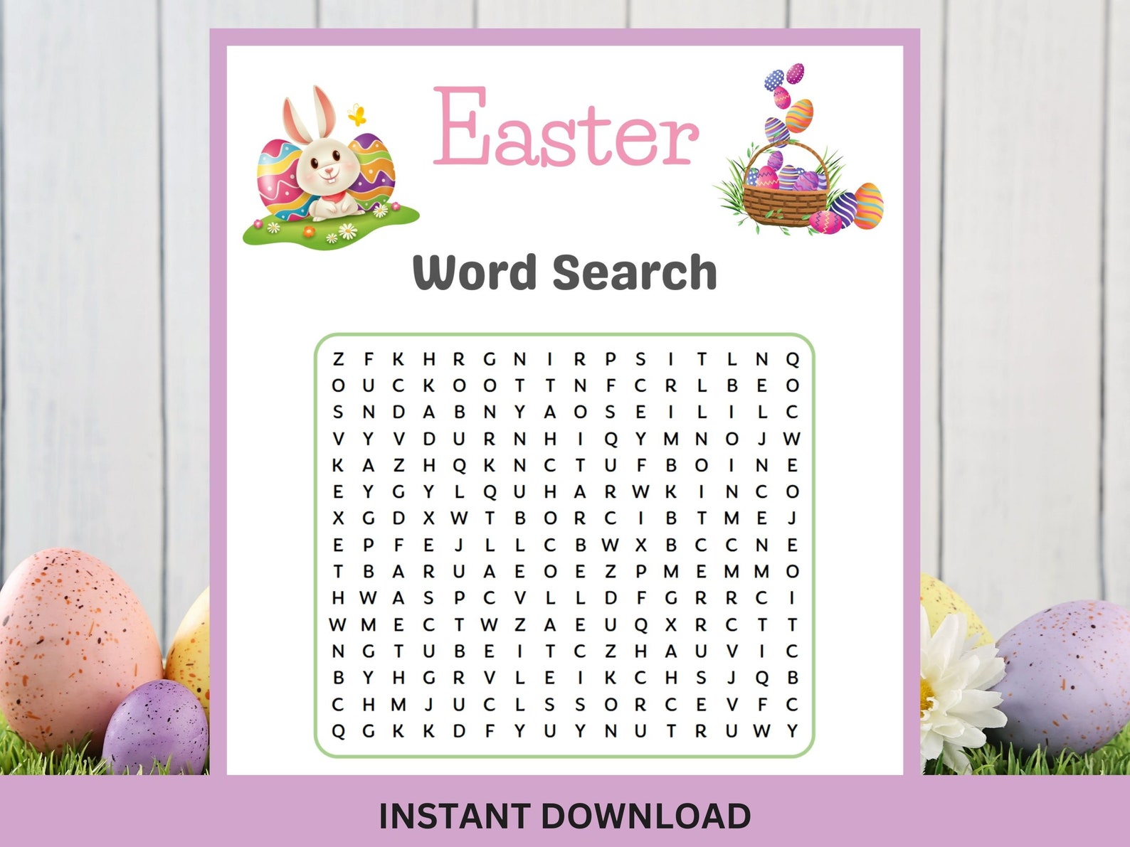 Easter Word Search, Printable Easter Game, Easter Activity for Kids and ...