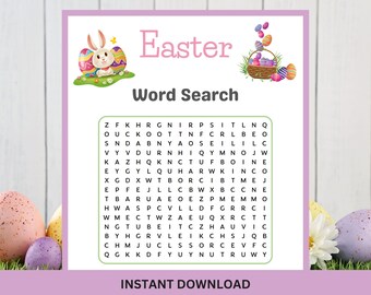 Easter Word Search Game, Printable Easter Party Game, Classroom ...