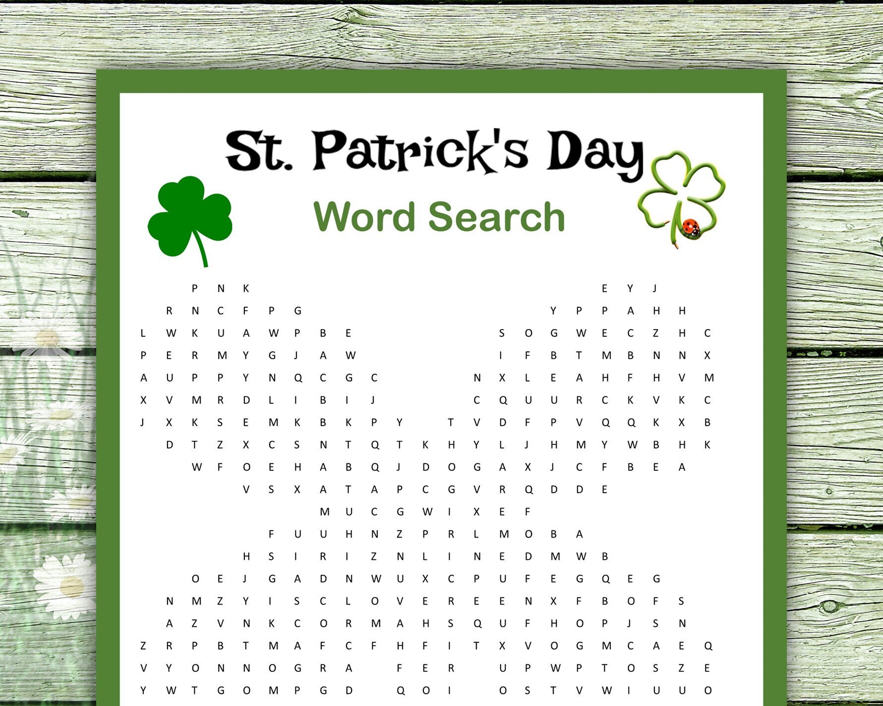Lucky Leprechaun Word Search: A St. Patrick's Day Adventure for Kids - Etsy
