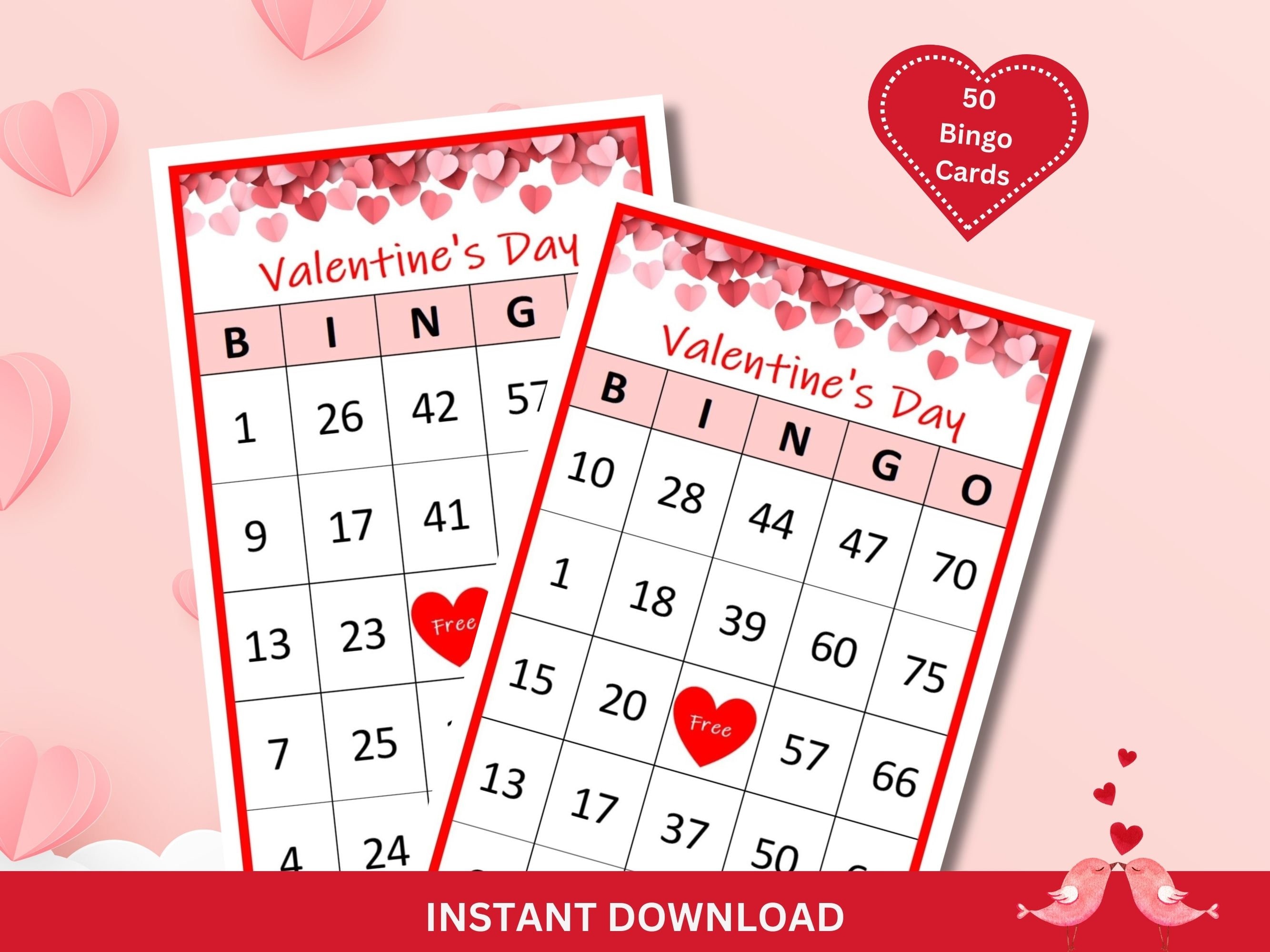 Valentines Bingo Cards