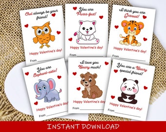 Printable Pun Valentine's Day Cards, Classroom Valentine's Day Cards ...
