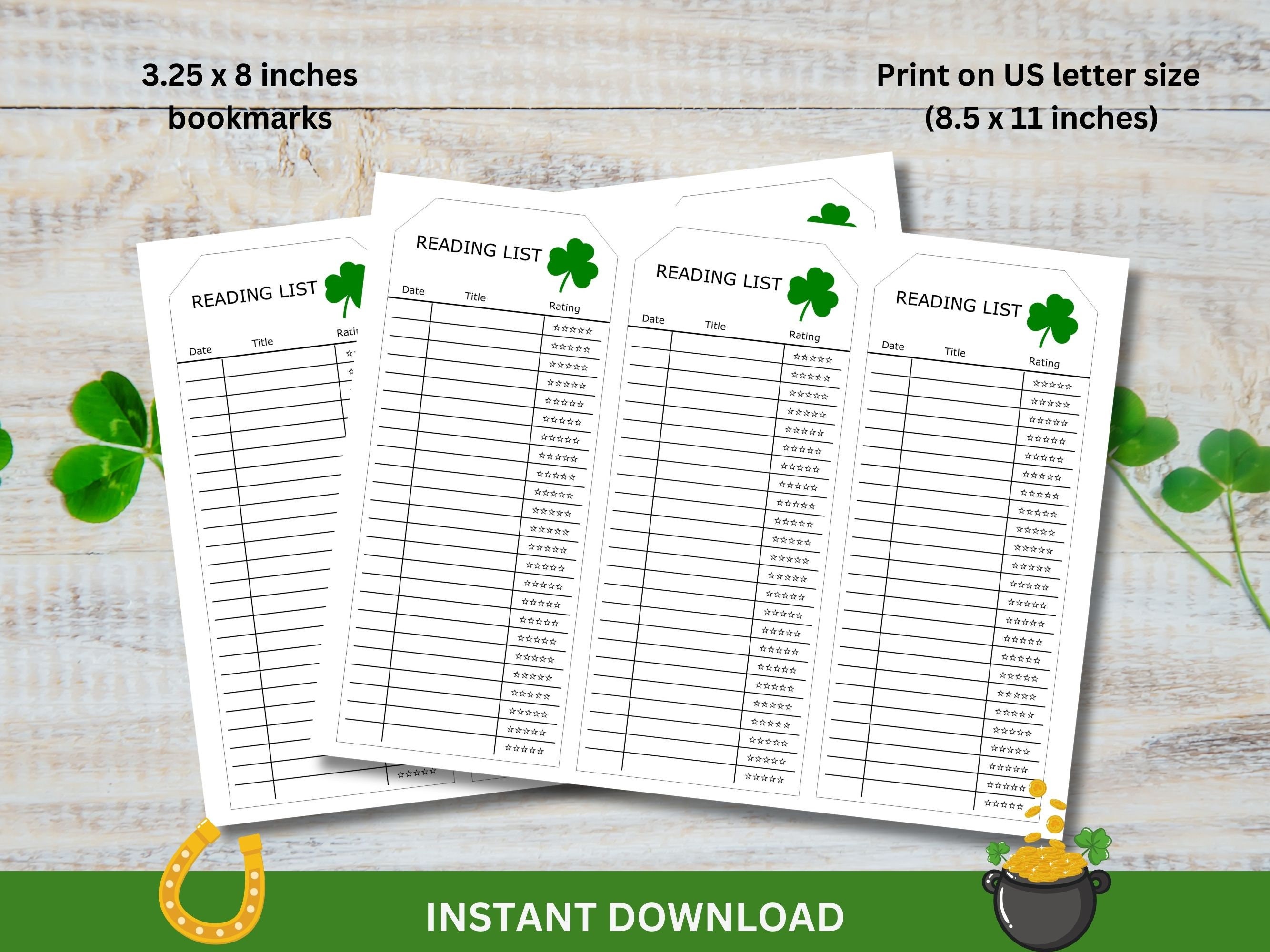Library Card Reading Log Tracker Bookmark, Keep Track of Your Reading ...