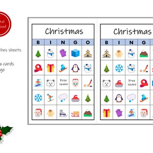 50 Christmas Bingo Cards | Printable Christmas Bingo | Christmas Party ...