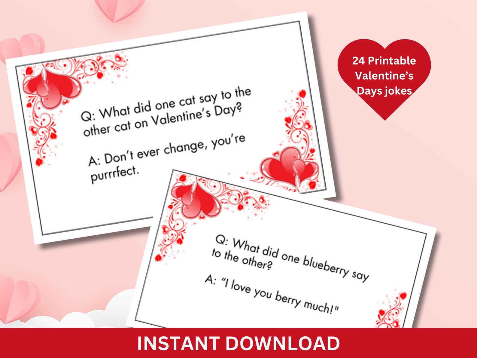 24 Printable Valentine's Day Jokes: A Collection of Laughs and Love ...