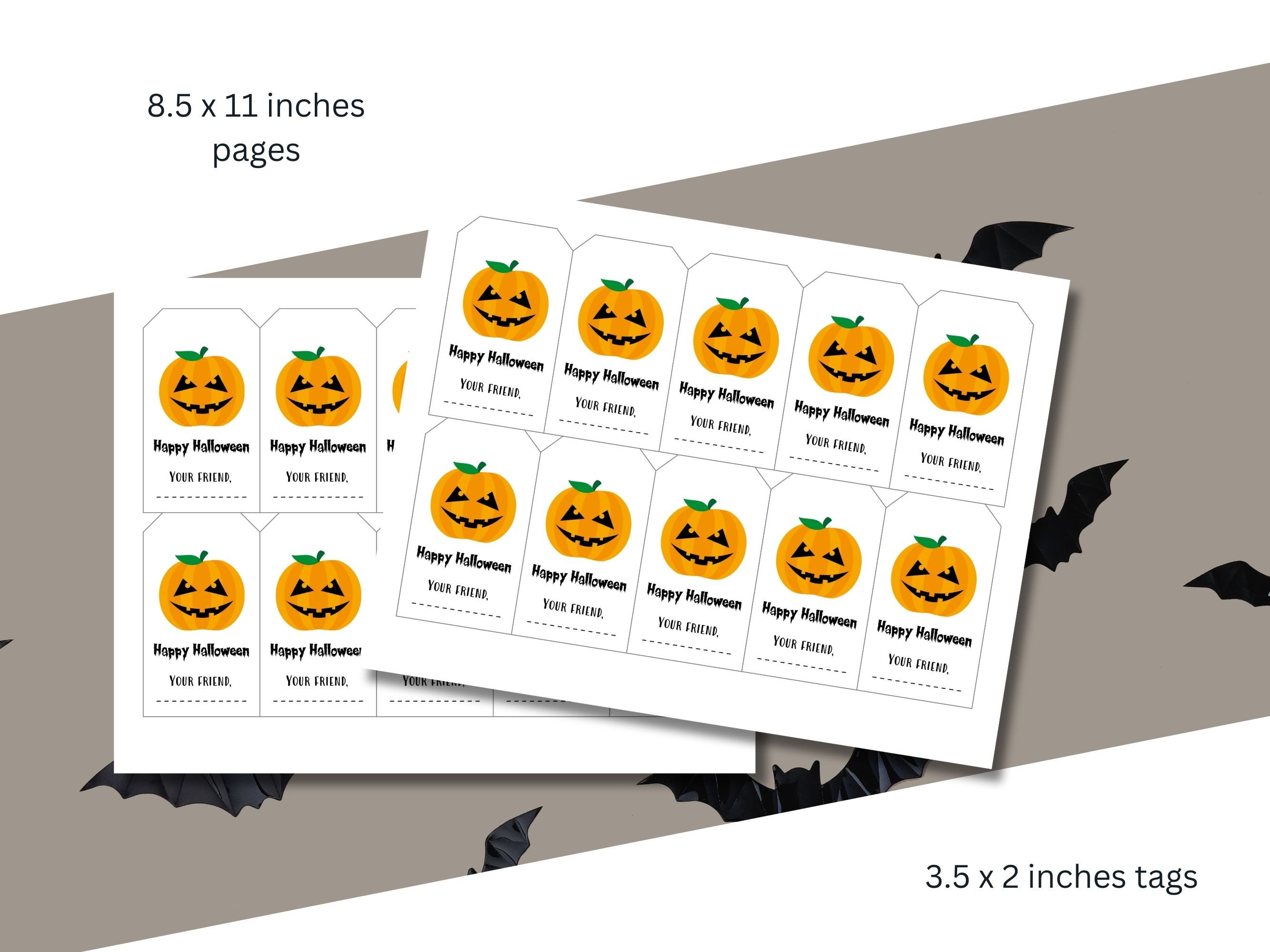 Printable Halloween Tags Halloween Favor Tags Halloween - Etsy