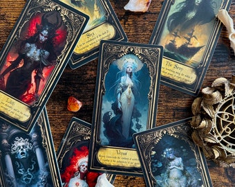 Apprentice Witch Bundle Tarot Deck & Guidebook Complete Beginner Guide Reading Tarot, Gold Foil ...