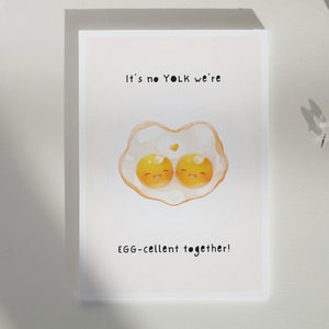 Eggcellent Love Friendship Anniversary Card Food Pun Husband Gift ...